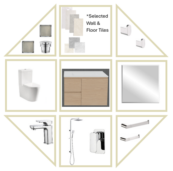 Rose En-suite Bathroom Package With Tiles – Austile Ceramics